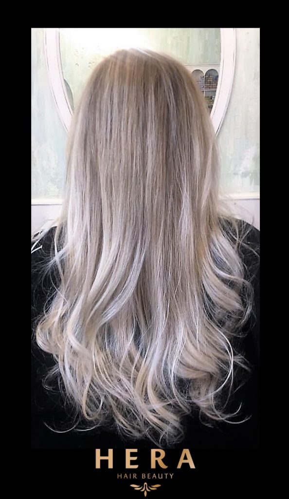 Gray Hair Transition Using Lowlights | Hera Hair Beauty